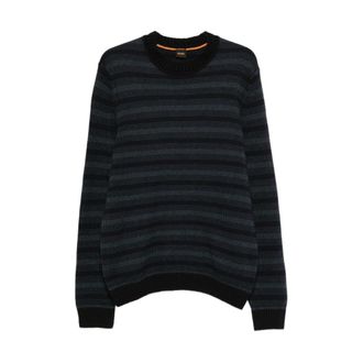 HUGO BOSS Rundhals-Strickware - - Knitwear - Herren - Schwarzk - 2XL