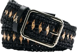 Patrizia Pepe Femme, Accessoires, Noir, Taille: M Ceinture en raphia tress&eacute;