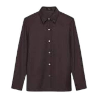 Theory Braunes Hemd Italienische Wollflanell - - Blouses & Shirts - Damen - Braun - XS