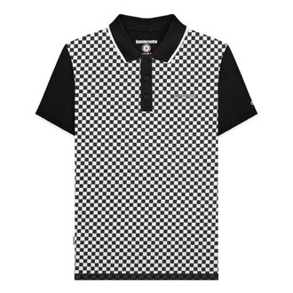 Lambretta Herren AW25 Karierte Polohemd (Stein)