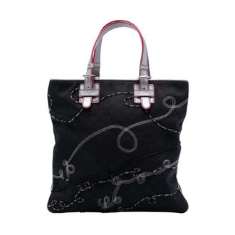 Loewe Sac cabas vintage Pre-owned avec d&eacute;tails brod&eacute;s - Femme - Pre-owned - Noir - Taille: ONE Size