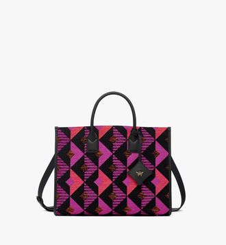 MCM M&uuml;nchen Tragetasche in Diamond Jacquard