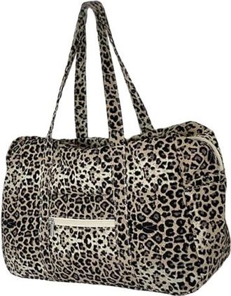 Generic Sac à bandoulière imprimé léopard pour femme Fermeture éclair Poignée supérieure avec poche intérieure Sac élégant Sac de trajet simple pour un usage 