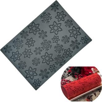 Generic Weihnachts-Schneeflocken-Muster-Set, Texturmatte, Silikon-Kuchenform, Mousse, Dessert-Backformen