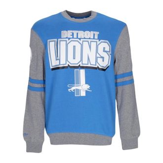 Mitchell & Ness Homme, Sweatshirts et sweats à capuche, Multicolore, Taille: XL SweaT-shirt à col rond Detroit Lions NFL Couleurs de léquipe