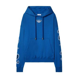 Off-white Bandana Baumwoll-Hoodie - - Sweatshirts & Hoodies - Herren - Blau - M