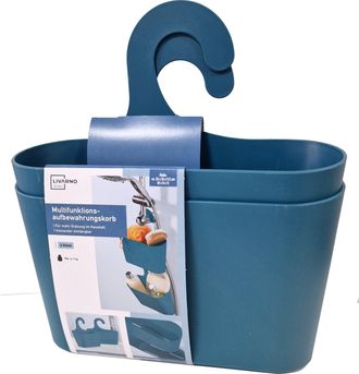 Generic LIVARNO HOME Multifunktions-Duschkorb Aufbewahrungskorb 2 St&uuml;ck - max. 3kg - Mehr Ordnung im Haushalt - 26 x 26 x 9,5 cm (petrol/blau)