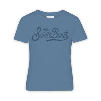 MC2 Saint Barth T-shirt sb strass - - Tops - Damen - Blau - M