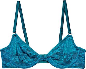 Fleur du Mal Le Stretch Spitzen-BH - Blau
