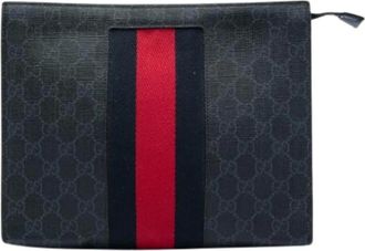 Gucci Sac bandouli&egrave;re en toile enduite Pre-owned - Femme - Pre-owned - Noir - Taille: ONE Size