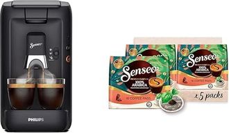 Philips Senseo Maestro Kaffeepadmaschine Bundle mit 80 Kaffeepads, 3 Kaffeespezialitäten, Memo-Funktion, Crema Plus, Intensität Plus, aus recyceltem Plastik, 