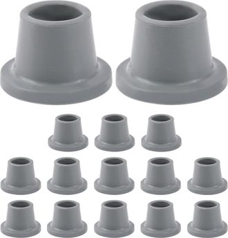 NUOBESTY 15-teiliger Ersatz-Gummifüße für Duschstühle: Ersatz-Gummifüße für Badesitze - rutschfeste Duschbankkappen - Tipps für Badezimmer und Senioren