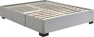 Vente-Unique Lattenrost mit Schubladen 180 x 200 cm &ntilde; Stoff grau &ntilde; KOLANE de YSME