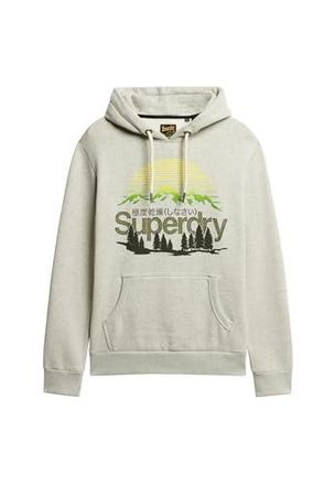 Superdry Cl Outdoors Graphic Hood Maillot de survêtement, Glacier Grey Marl, M Homme