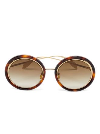 Alexander McQueen Sonnenbrille mit Farbverlauf - Braun