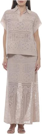 D.exterior Femme, Tops, Beige, Taille: 38 FR Polo Chemises