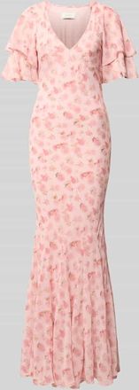 Neo Noir Maxikleid mit Volants Modell Celesse