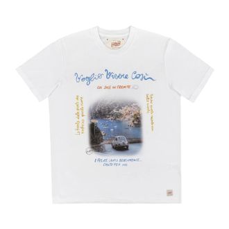 Bob Homme, Tops, Blanc, Taille: L T-Shirt en Coton Imprim&eacute;