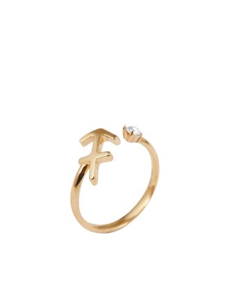 8 by YOOX GOLD PLATED 925 ZODIAC RING