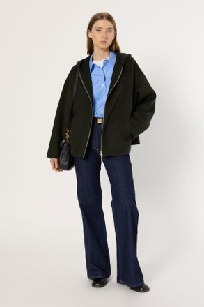 Gerard Darel Manteau court en laine double face - MILANA - Vert Kaki