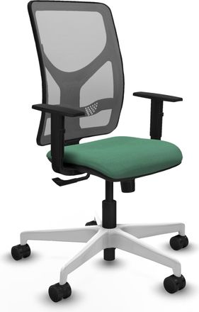 Piqueras y Crespo Stuhl mit R&uuml;ckenlehne aus Netzstoff mit 1D-Armlehnen, h&ouml;henverstellbare Lendenwirbelst&uuml;tze. Ausgestattet mit 3 Positionen und Schneideschaum. Mit Roll