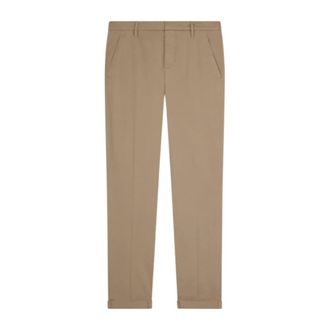 Dondup Slim Chino Hose aus leichtem Gabardine - - Trousers - Herren - Braun - W31