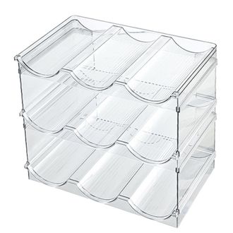 Generic Aufbewahrungsregal f&uuml;r Wasserflaschen, transparenter Organizer f&uuml;r Wasserflaschen, multifunktionaler Organizer f&uuml;r Wasserflaschen, robuster Flaschenha