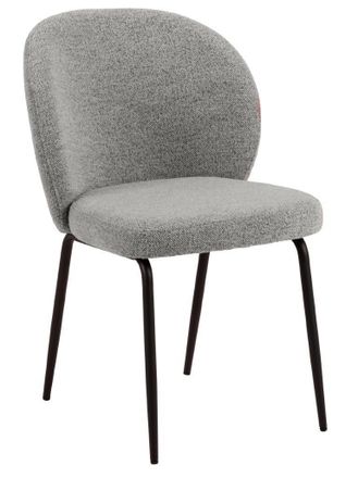 ebuy24 Sedia Imbottita Patricia, Grigia, Moderna, Gambe In Metallo