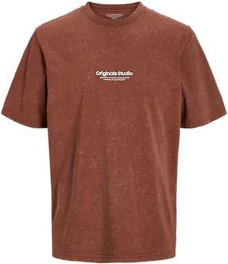 Jack & Jones Jorvesterbro Wash Tee SS Crew Neck JNR, Marron, 16 Ans Hommes