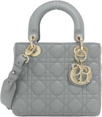 Dior Sac &agrave; main en cuir Pre-owned - Femme - Pre-owned - Gris - Taille: ONE Size