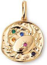 Singularu Charm Organic Colors Zodiaque. Pendentif en laiton avec finition plaqué or 18 kt. Combinable avec collier. Bijoux pour femme. Cancer