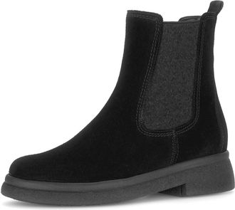 Gabor Damen Chelsea Boots, Frauen Stiefeletten,halbstiefel,Kurzstiefel,uebergangsschuhe,uebergangsstiefel,flach,schwarz(EL.Jersey),38.5 EU / 5.5 UK