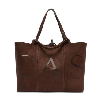 Casadei Wildleder-Tasche mit Logo-Pr&auml;gung - - Bags - Damen - Braun - ONE SIZE