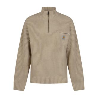 Carhartt Work in Progress Homme, Pulls, Beige, Taille: S Detroit Half Zip Sweater