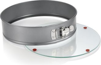 Tescoma Spring-Tortenform DEL&Iacute;CIA &oslash; 28 cm, mit Glasboden, Silber