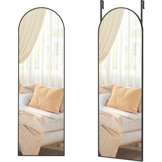 Songmics Songmics - Miroir complet 120 x 40 cm, miroir bomb&eacute;, montage mural ou porte, cadre en alliage daluminium, verre tremp&eacute;, pour chambre &agrave; coucher