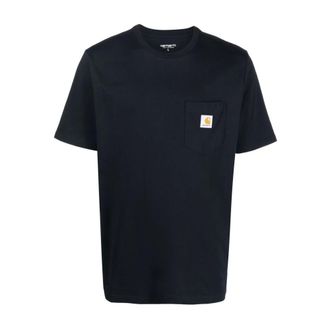 Carhartt Work in Progress Homme, Tops, Bleu, Taille: S S/S Pocket T-Shirt