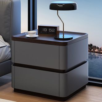 Generic Nachttisch, moderner Beistelltisch, Nachttisch for Schlafzimmer, Wohnzimmer; Sofatisch aus Leder mit versteckten Griffen, kompatibel mit verschiedenen