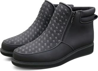 Generic Bottes de cowboy occidentales fabriquées à la main pour homme, bout carré, chaussures de travail orthopédiques en cuir tissées à la main avec fermetur