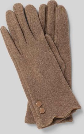 Eem Fashion Handschuhe aus elastischem Material-Mix mit Zierkn&ouml;pfen