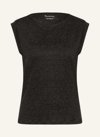 Knowledge Cotton Apparel Knowledgecotton Apparel Leinentop schwarz