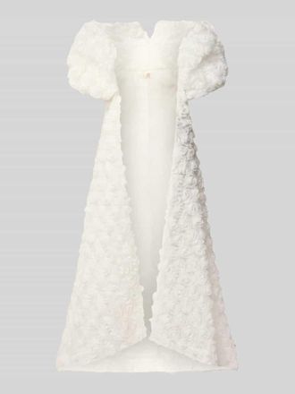Luxuar Fashion Abendkleid mit Puff&auml;rmeln und floralen Applikationen