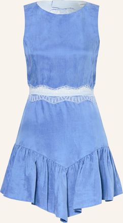 Claudie Pierlot Claudie Pierlot Kleid Mit Spitze Und R&uuml;schen blau