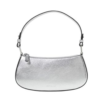 Coccinelle Femme, Sacs, Gris, Taille: ONE Size Sac à Bandoulière Argenté à Fermeture Éclair