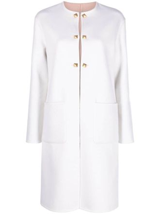 Valentino Garavani manteau r&eacute;versible en cachemire - Blanc