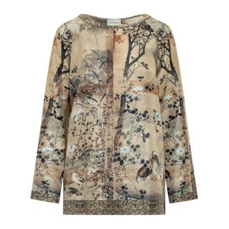 Pierre-Louis Mascia Aloe Langarmshirt Seide - - Blouses & Shirts - Damen - Beige - M