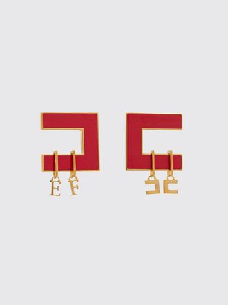 Elisabetta Franchi Ohrringe aus emailliertem Metall mit Logo-Anh&auml;ngern