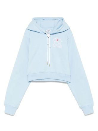 Casablanca hoodie crop Looking at the Beauty of the World - Bleu