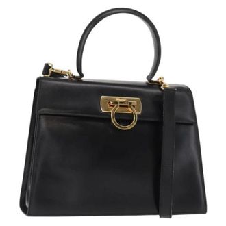 Ferragamo Pre-owned Lederhandtasche - - Pre-owned - Damen - Schwarzk - ONE SIZE