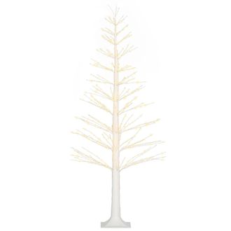 HOMCOM LED Lichterbaum Kunstbaum mit 600 LED, 150 cm Weihnachtsbaum, Weihnachtsdeko f&uuml;r Weihnachten, Geburtstag, Hochzeit, Indoor und Outdoor Wei&szlig;